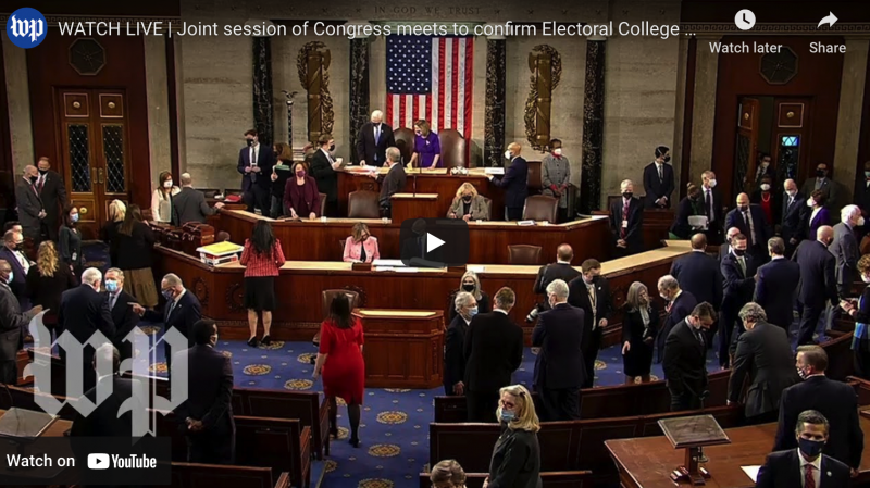 Watch Live: Joint session of Congress meets to confirm Electoral ...