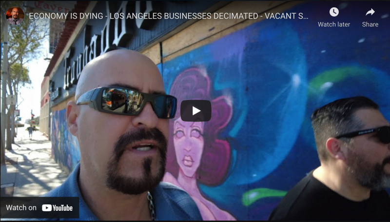 Incredible footage of the extreme economic devastation in Los Angeles...